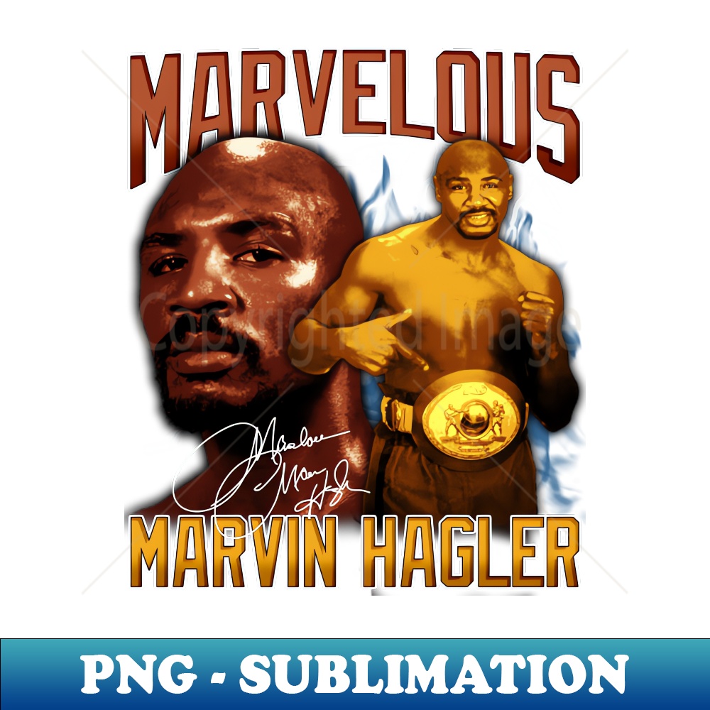 Marvelous Marvin Hagler Boxing Legend Signature Vintage Retr | Inspire ...
