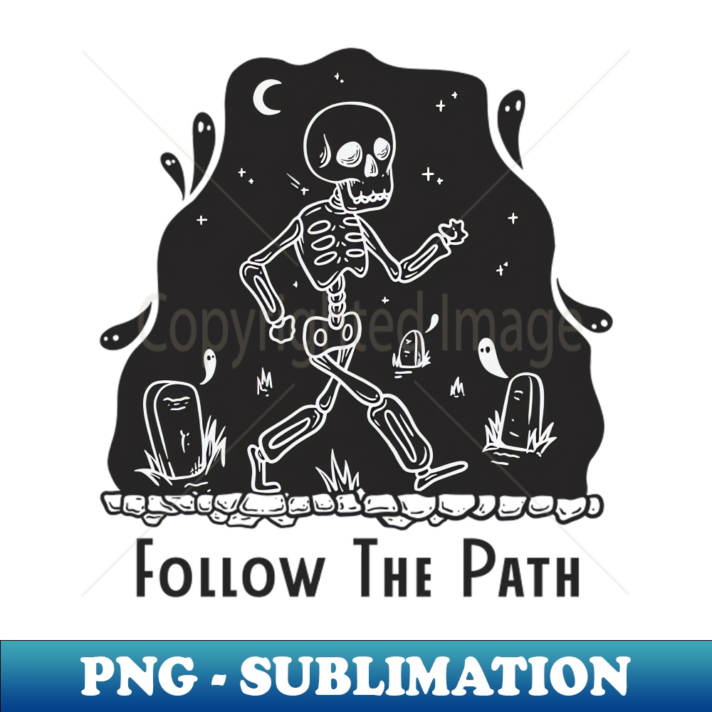 The skeleton walks along the path - Instant PNG Sublimation | Inspire ...