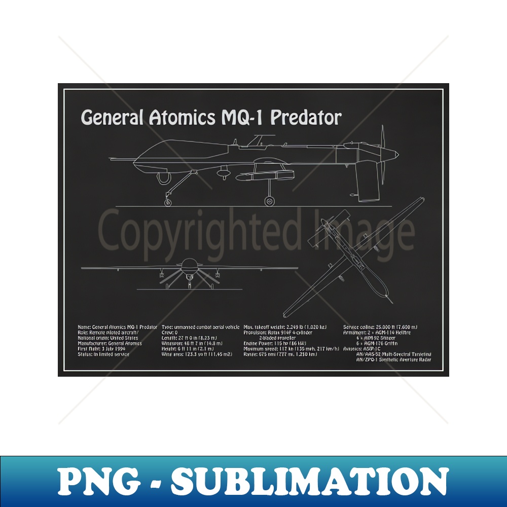 General Atomics MQ-1 Predator - Airplane Blueprint Plans - P - Inspire ...
