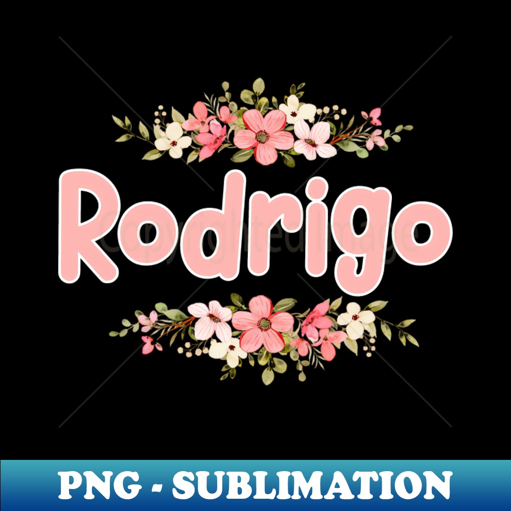 Flower Border Rodrigo Name Label - PNG Sublimation Digital D | Inspire ...