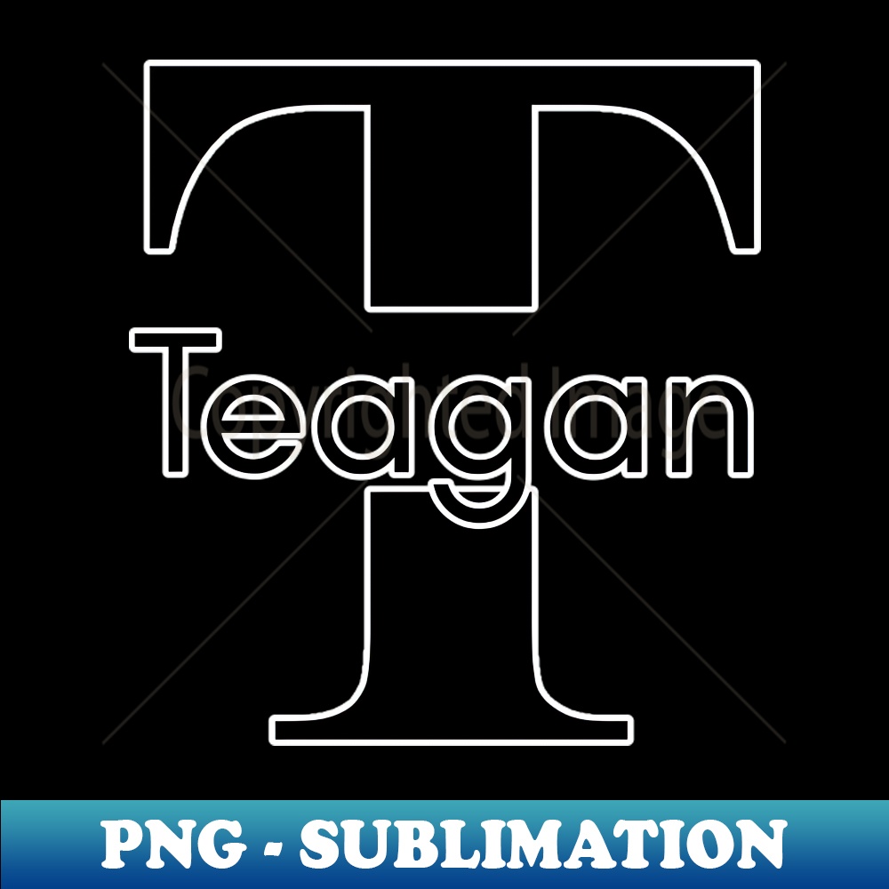 Initial T Monogram Teagan Name Label - High-Quality PNG Subl | Inspire ...
