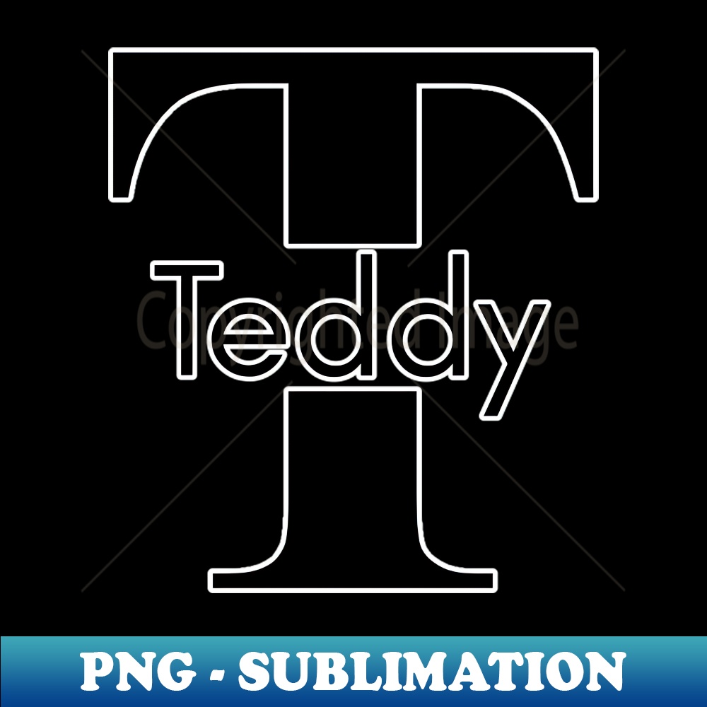 Initial T Monogram Teddy Name Label - Aesthetic Sublimation | Inspire ...