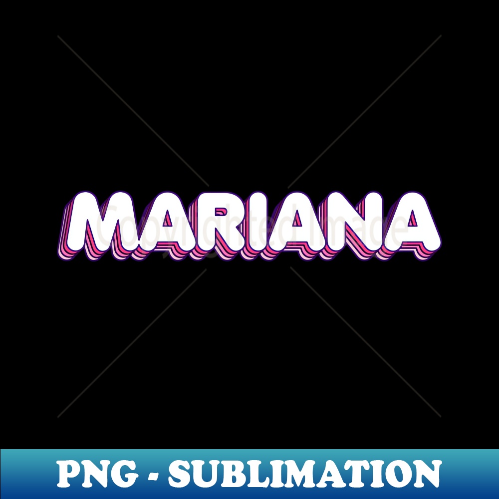 Pink Layers Mariana Name Label - Instant PNG Sublimation Dow | Inspire ...