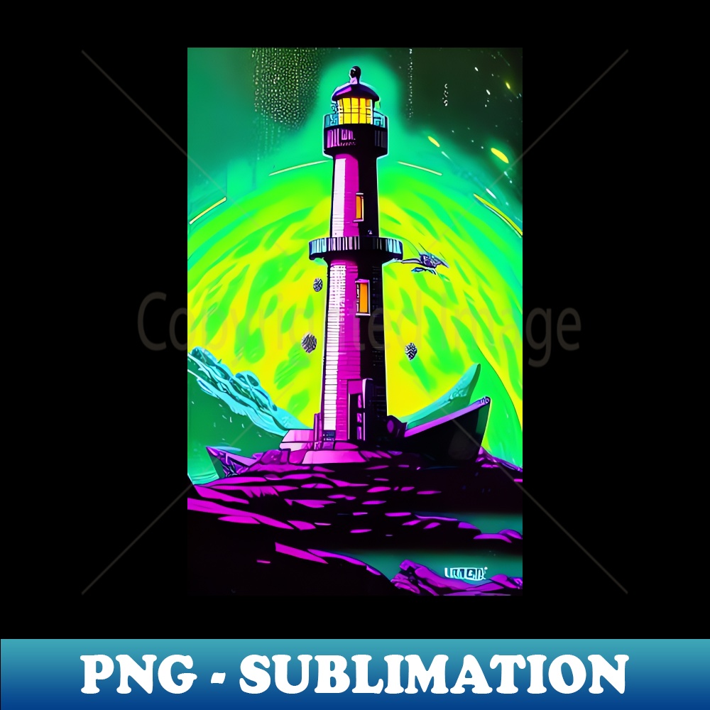 Alien lighthouse - Artistic Sublimation Digital File - Captu | Inspire ...