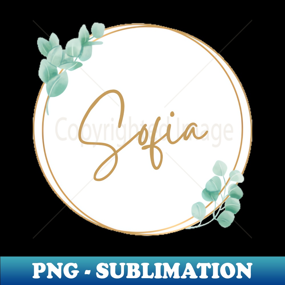 Wedding Leaf Circle Border Sofia Name Label - PNG Transparen | Inspire ...