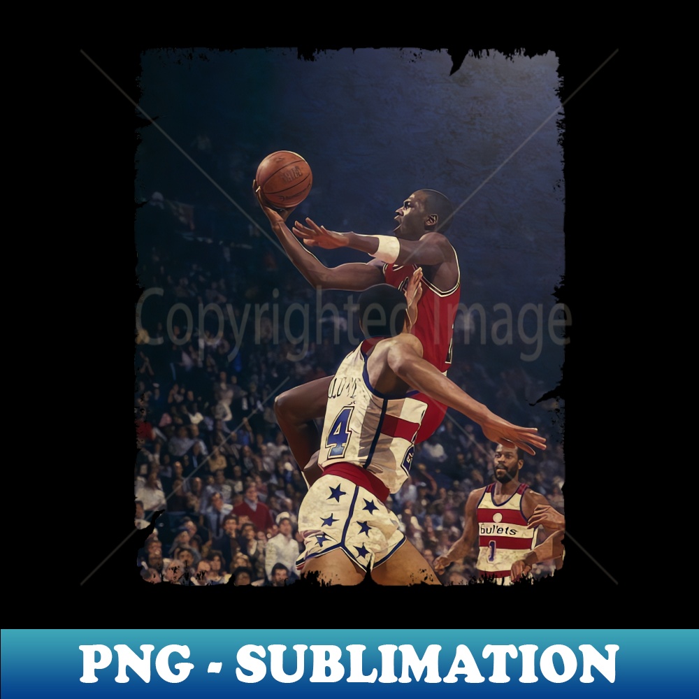 Michael Jordan vs Washington Bullets 1985 - PNG Sublimation - Inspire ...