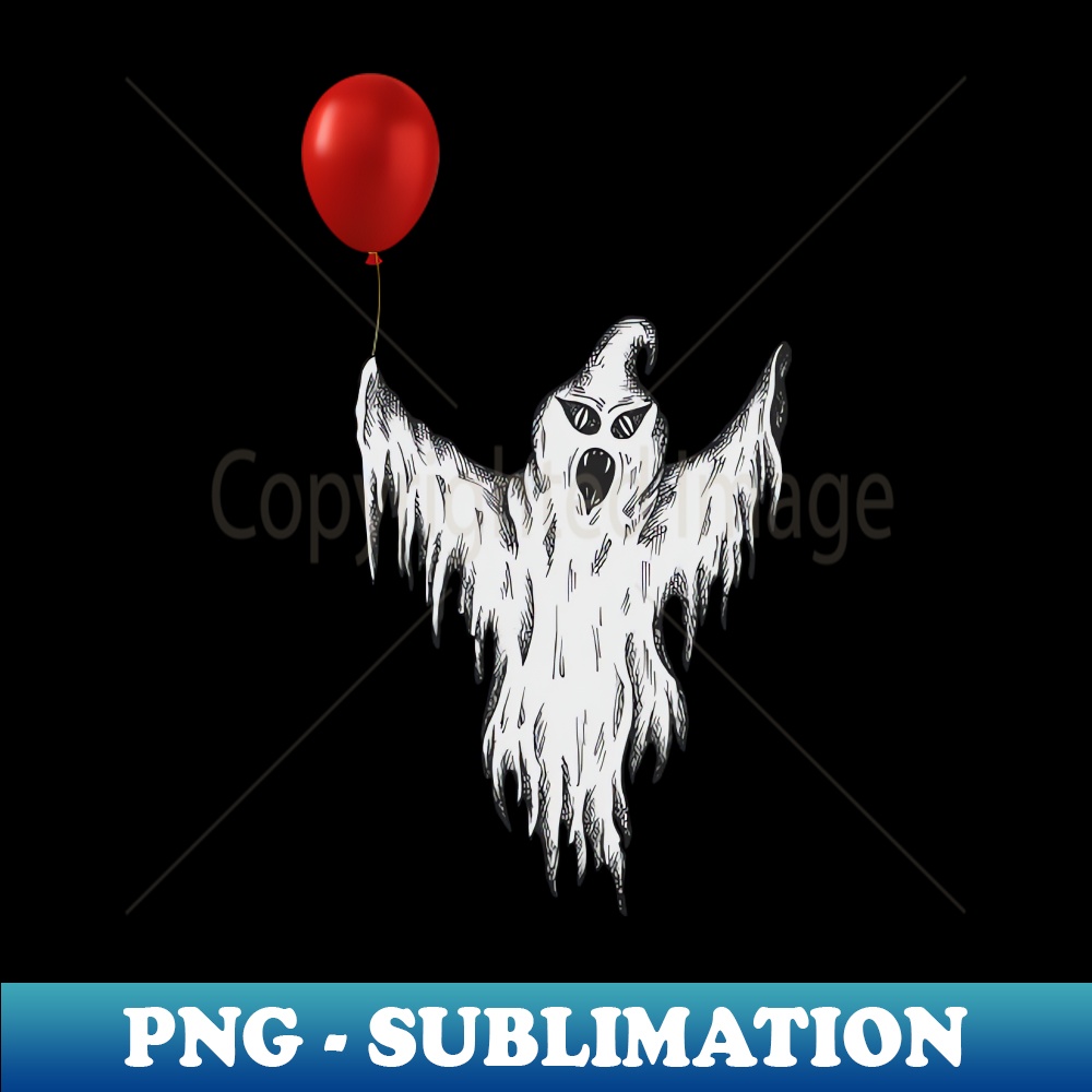 The Red Balloon Ghost for Halloween - Unique Sublimation PNG | Inspire ...