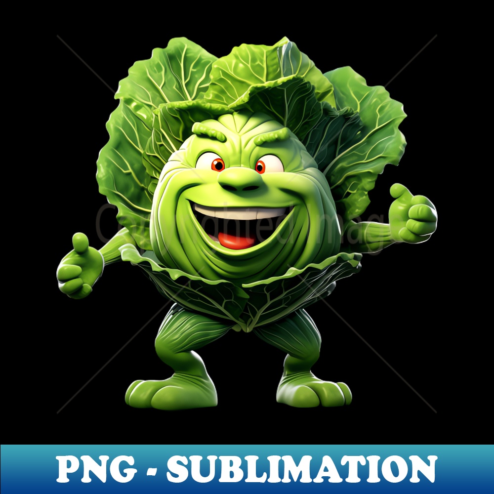 Cartoon Cabbage - Decorative Sublimation PNG File - Perfect | Inspire ...
