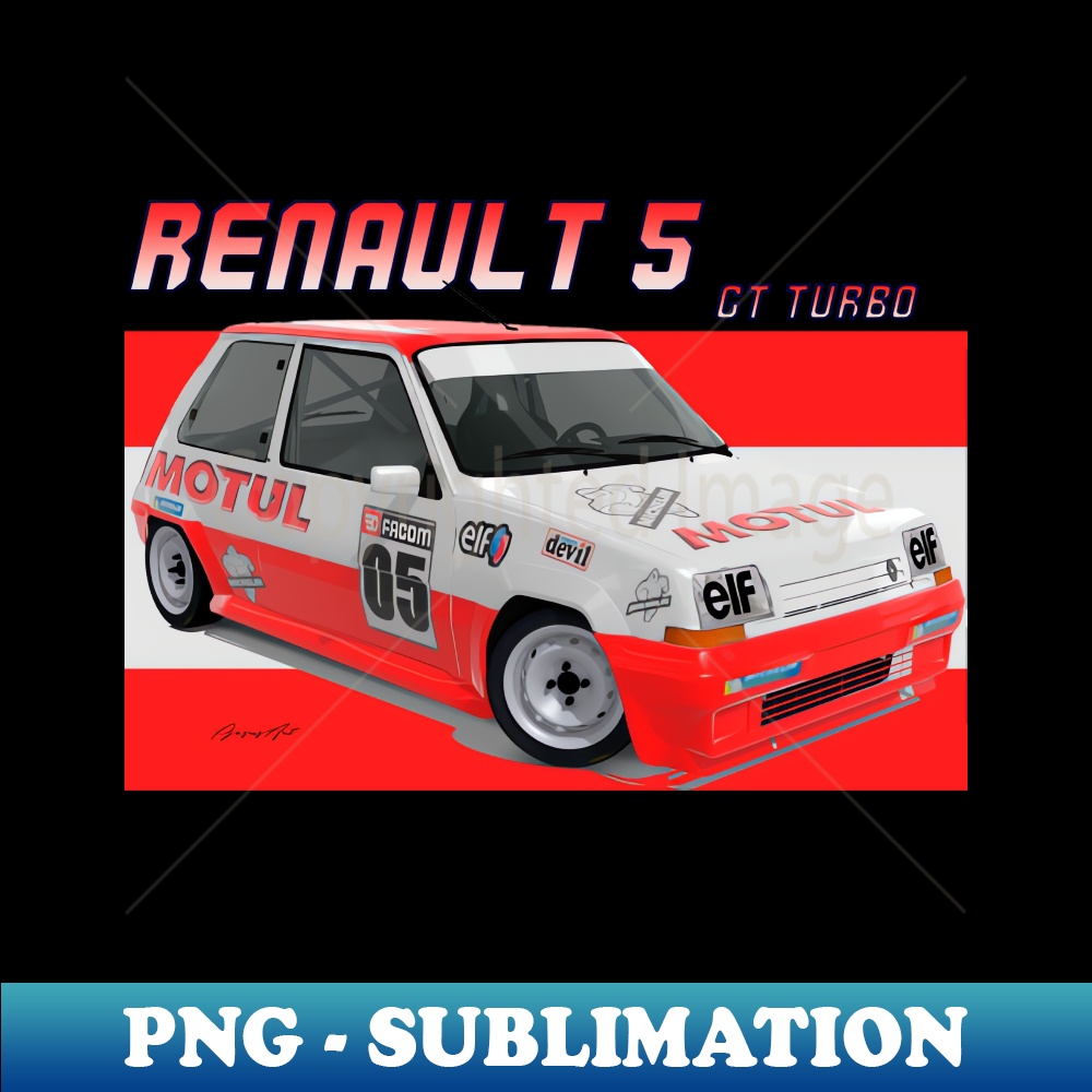 Renault 5 GT Turbo - Decorative Sublimation PNG File - Bring | Inspire ...