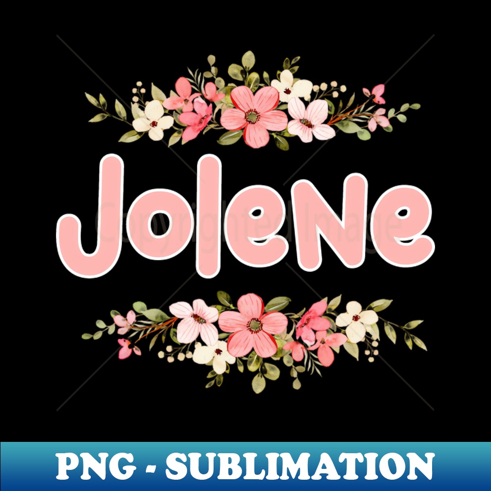 Flower Border Jolene Name Label - PNG Transparent Digital Do | Inspire ...
