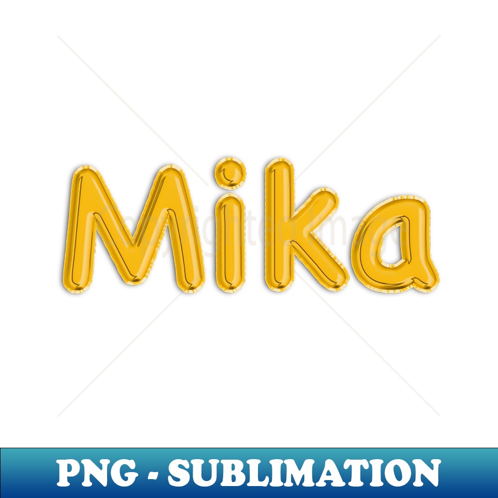 Gold Balloon Foil Mika Name - Creative Sublimation PNG Downl | Inspire ...