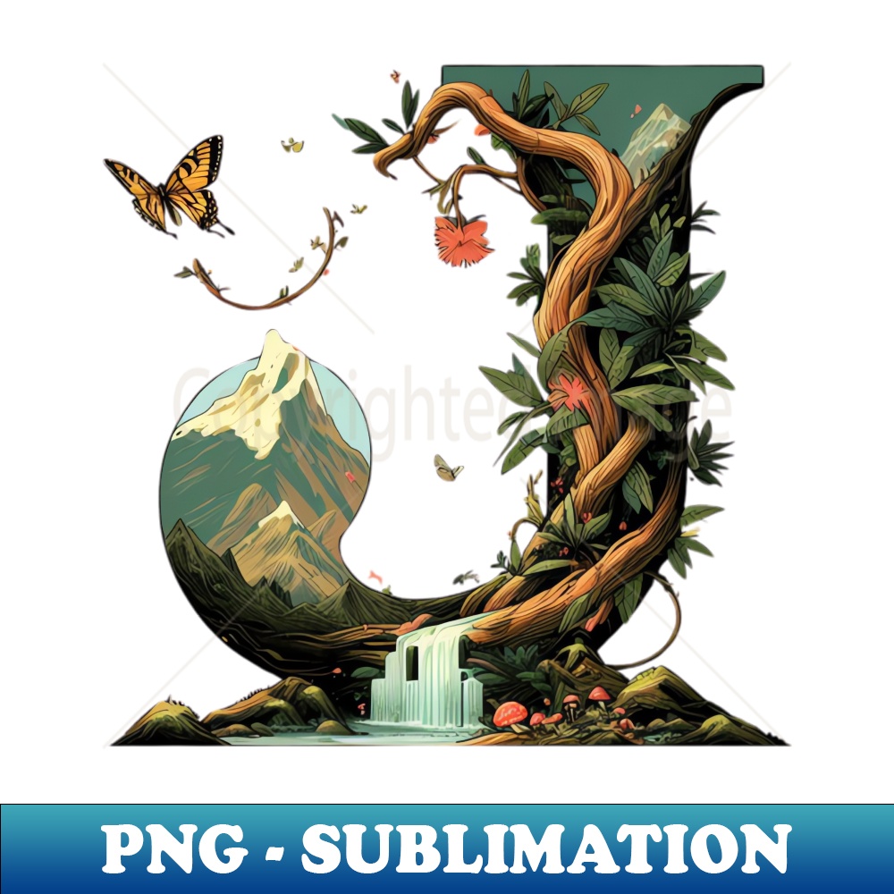 Letter J - imagination style - Modern Sublimation PNG File - - Inspire ...