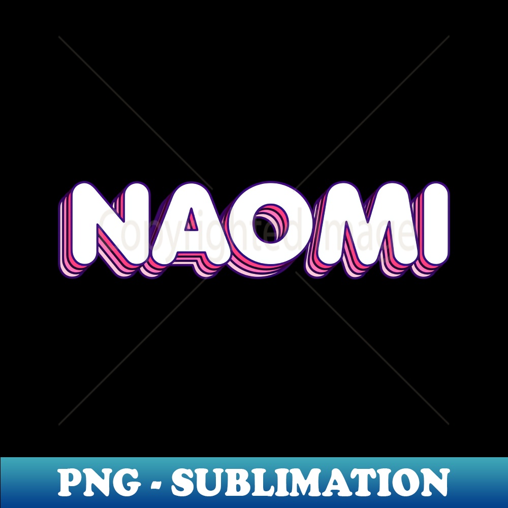 Pink Layers Naomi Name Label - Instant PNG Sublimation Downl - Inspire ...
