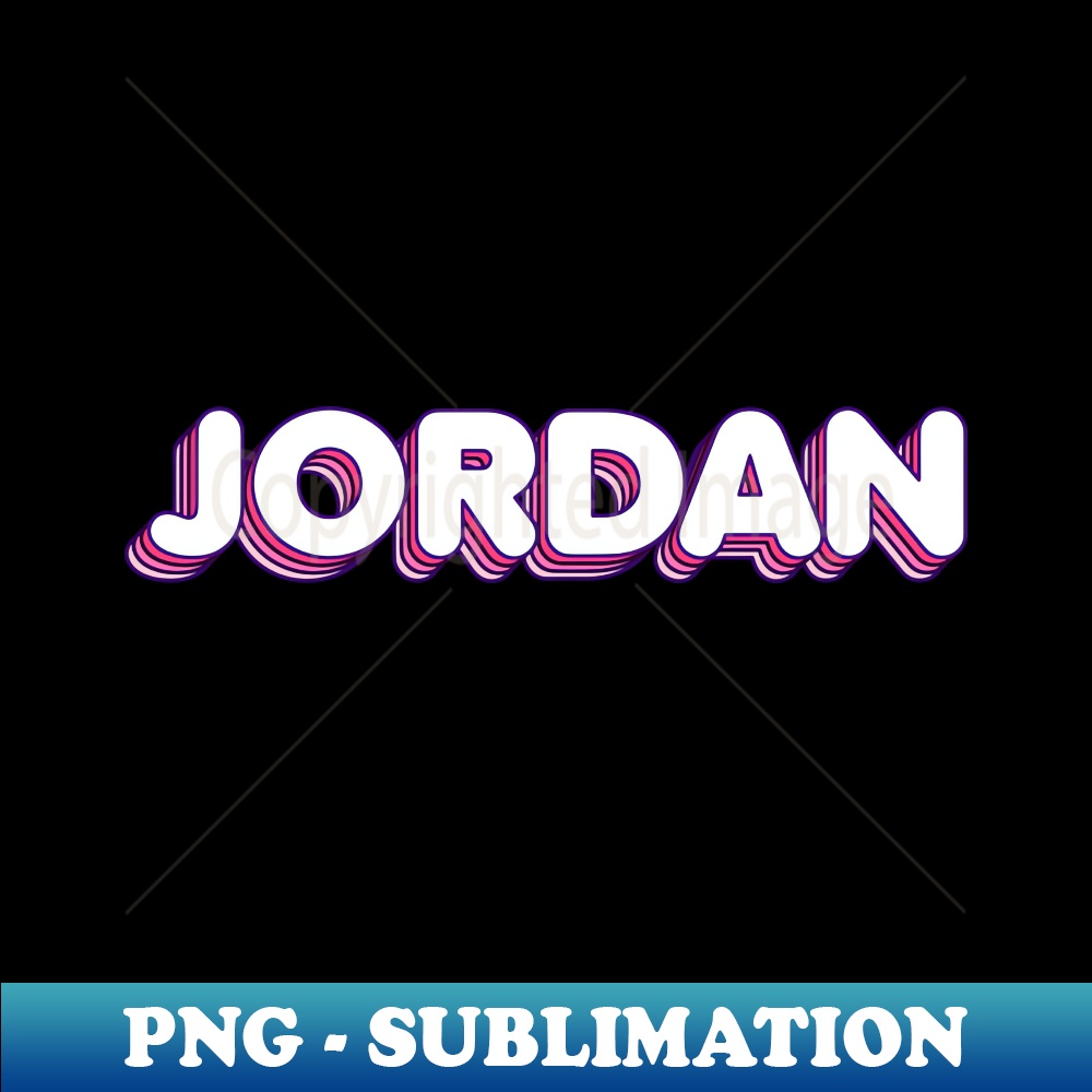 Pink Layers Jordan Name Label - Decorative Sublimation PNG F | Inspire ...