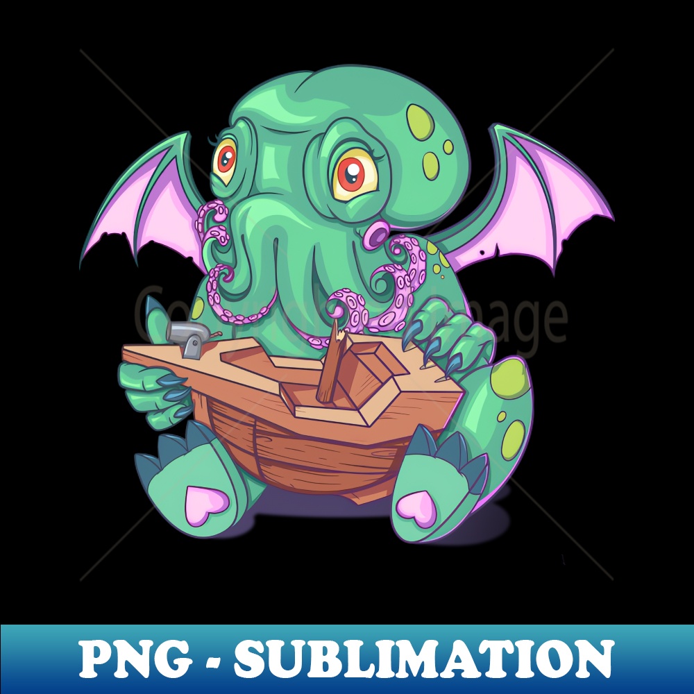 Little Cthulhu - PNG Transparent Sublimation Design - Perfec - Inspire ...