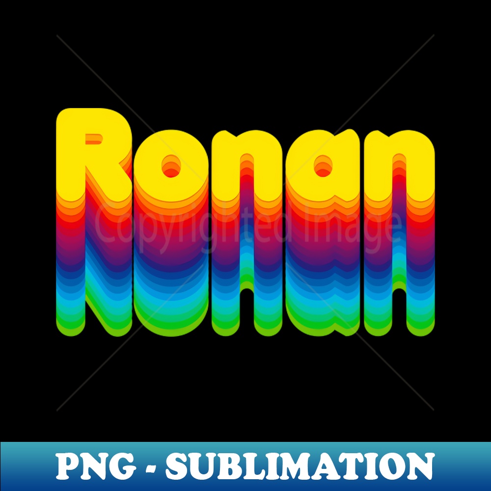 Rainbow Layers Ronan Name Label - Exclusive Sublimation Digi - Inspire ...