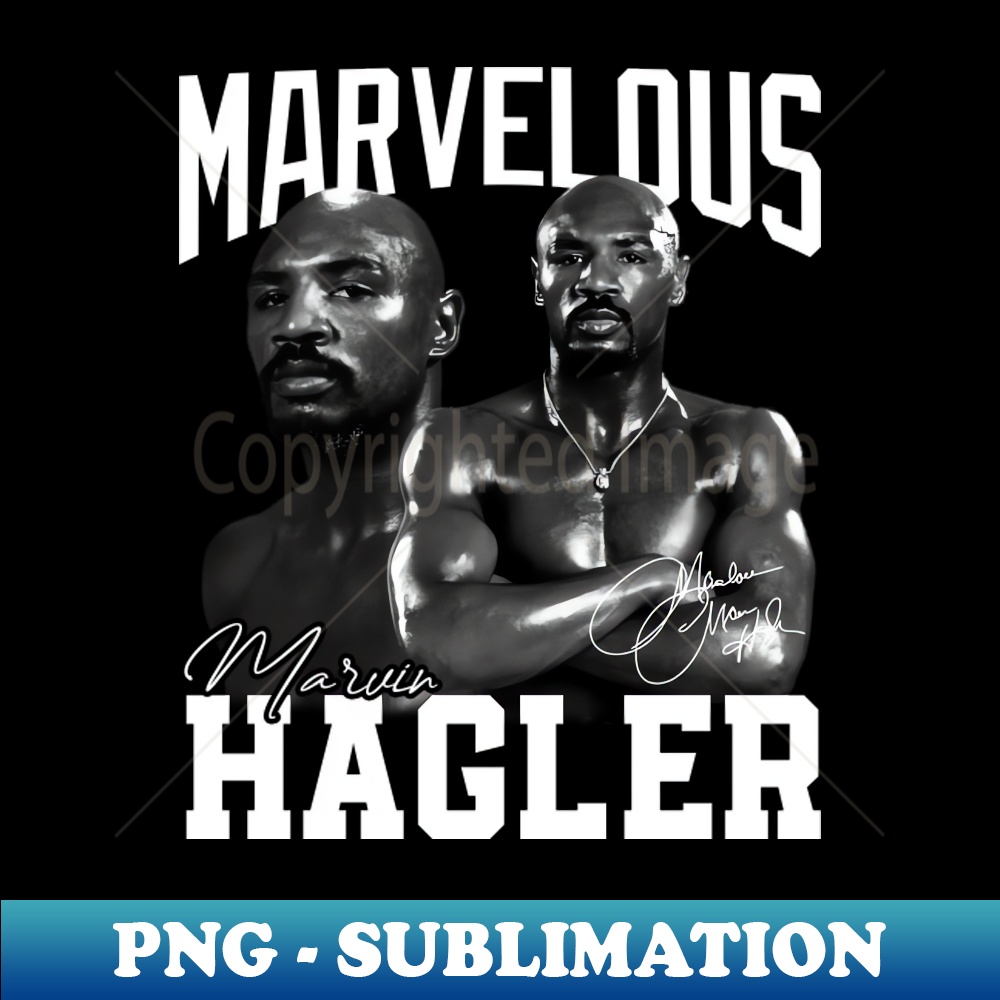 Marvelous Marvin Hagler Boxing Legend Signature Vintage Retr | Inspire ...