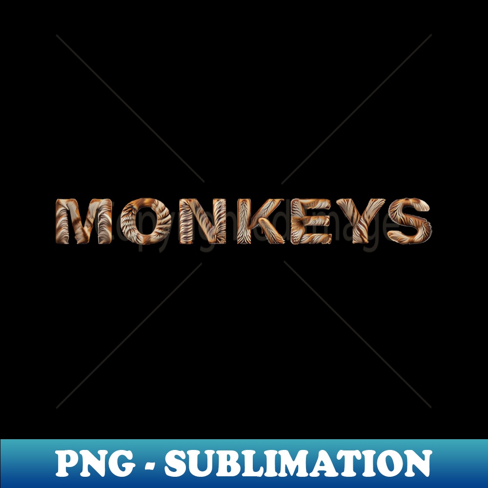 MONKEYS - Animalgrams - Aesthetic Sublimation Digital File - | Inspire Uplift
