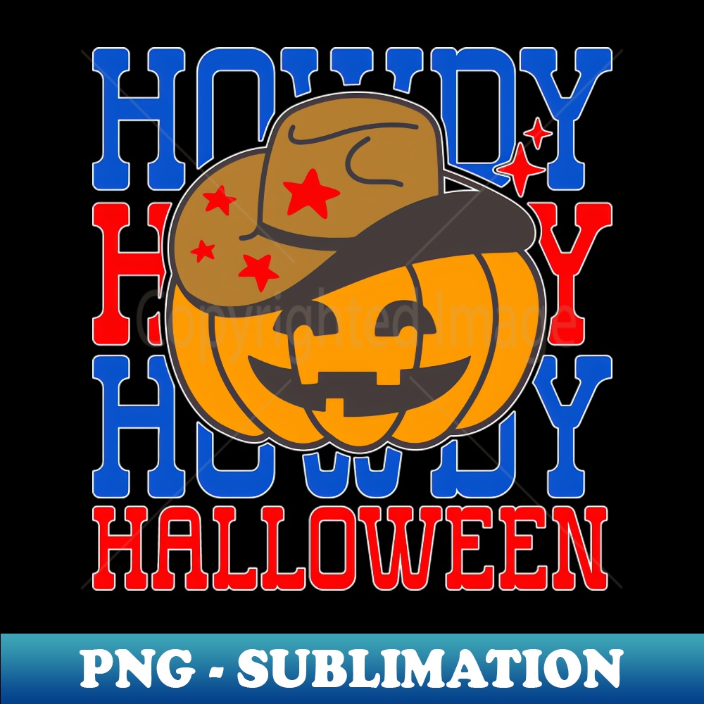 Howdy Halloween Jack-O-Lantern - PNG Transparent Sublimation - Inspire ...