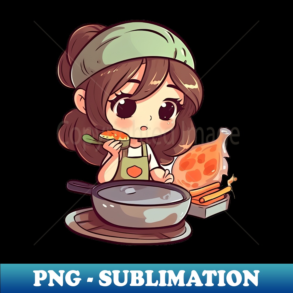 Cute Girl Cooking - Signature Sublimation PNG File - Perfect | Inspire ...