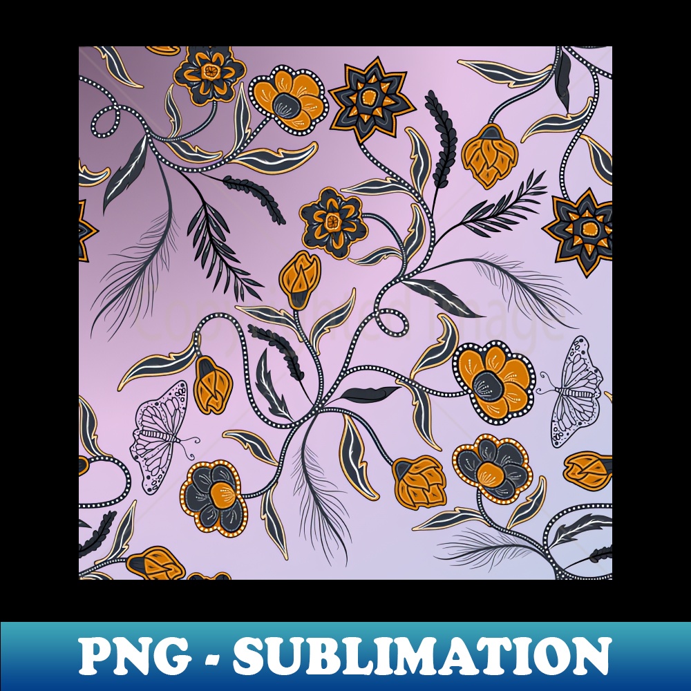 Traditional Batik Malaysian Purple pattern - Premium PNG Sub | Inspire ...