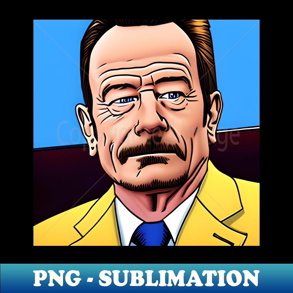 Bryan Cranston cartoon - PNG Transparent Sublimation File - | Inspire ...
