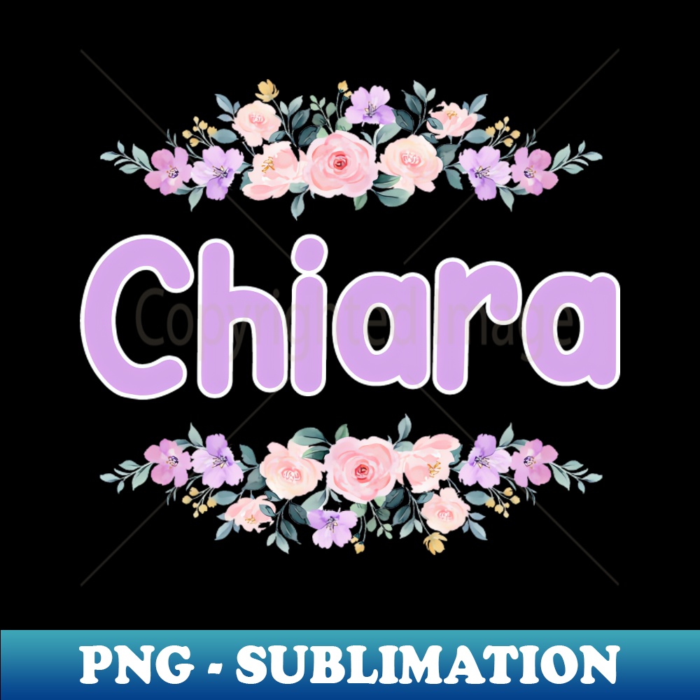 Purple Flower Chiara Name Label - Digital Sublimation Downlo | Inspire ...