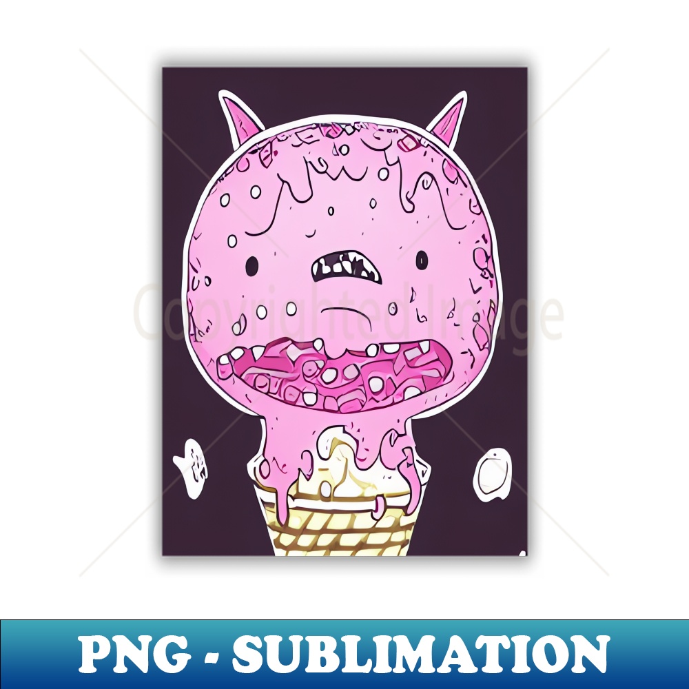 Ice Cream Monsters Pink - Vintage Sublimation PNG Download - | Inspire ...