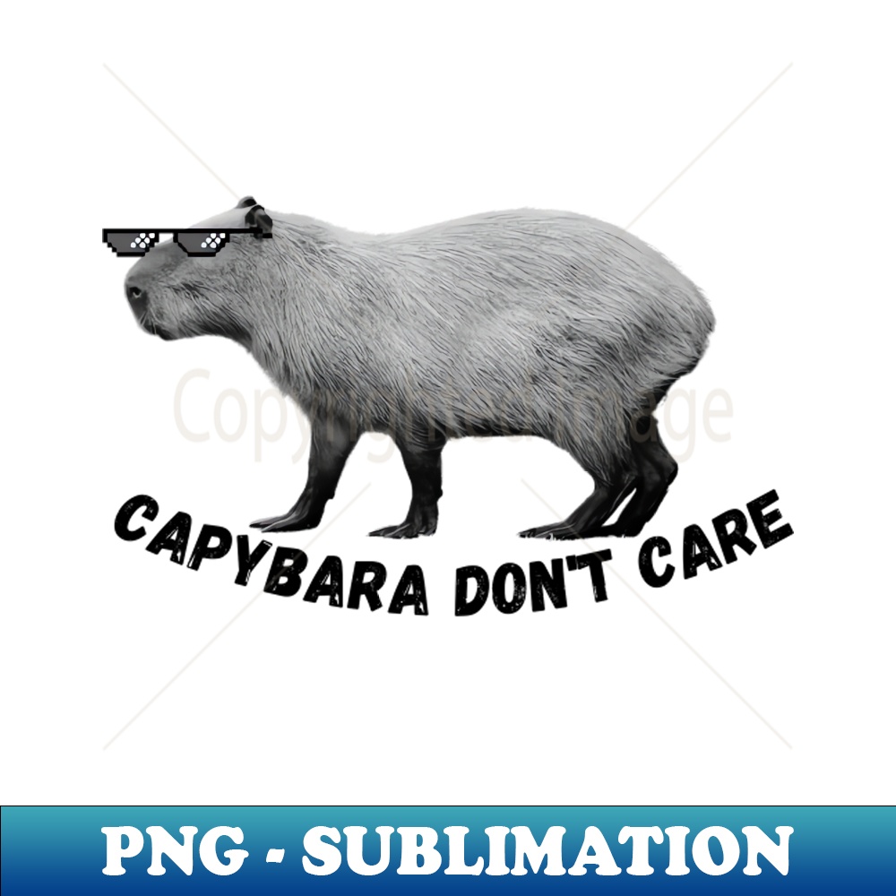 Cool Capybara Dont Care Black and White - Signature Sublimat | Inspire ...