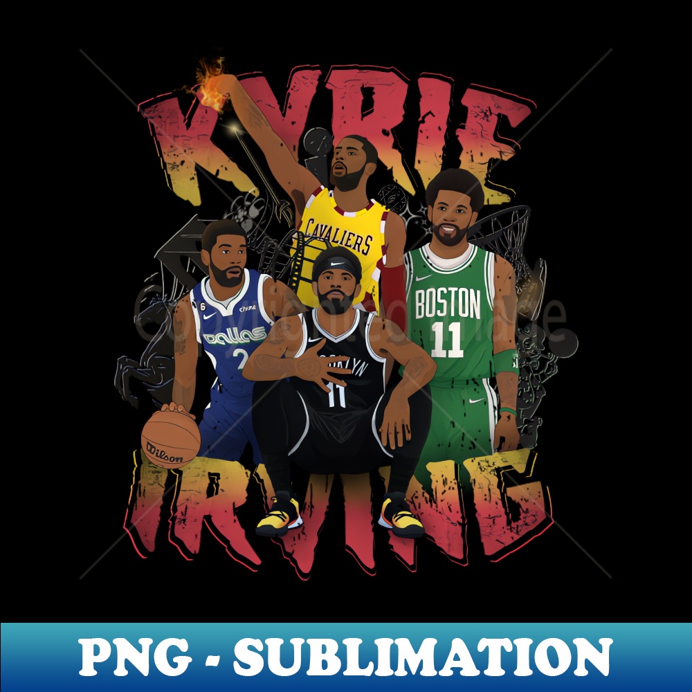Kyrie Irving Graphic T Shirt - High-Resolution PNG Sublimati | Inspire ...