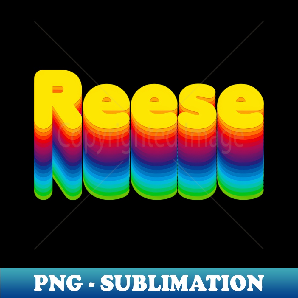 Rainbow Layers Reese Name Label - Unique Sublimation PNG Dow | Inspire ...