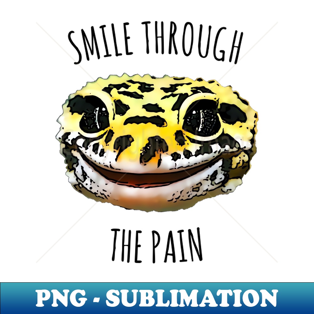 Leopard Gecko Smile Through the Pain Funny Pet Lizard Lover | Inspire ...