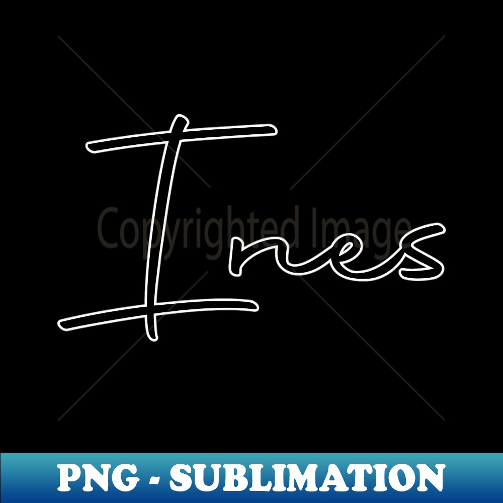 Autography Ines Name Label - PNG Transparent Sublimation Des - Inspire ...