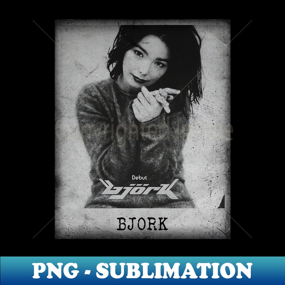 Bjork - Debut Minimalist Fanart - Signature Sublimation PNG - Inspire ...