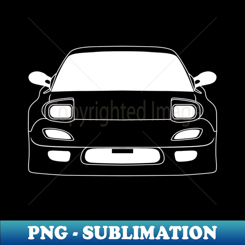 Mazda RX7 White Outline - PNG Sublimation Digital Download - | Inspire ...