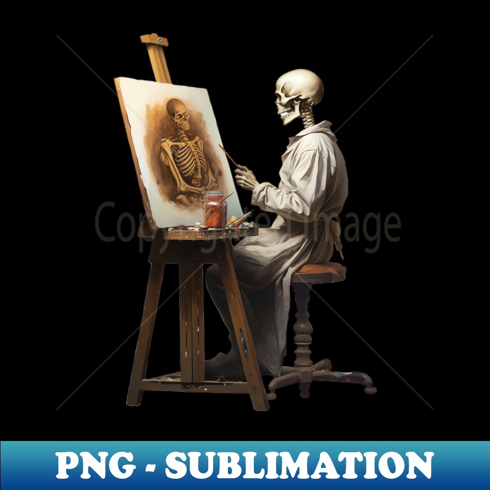 Skeleton Artist - Unique Sublimation PNG Download - Capture | Inspire ...