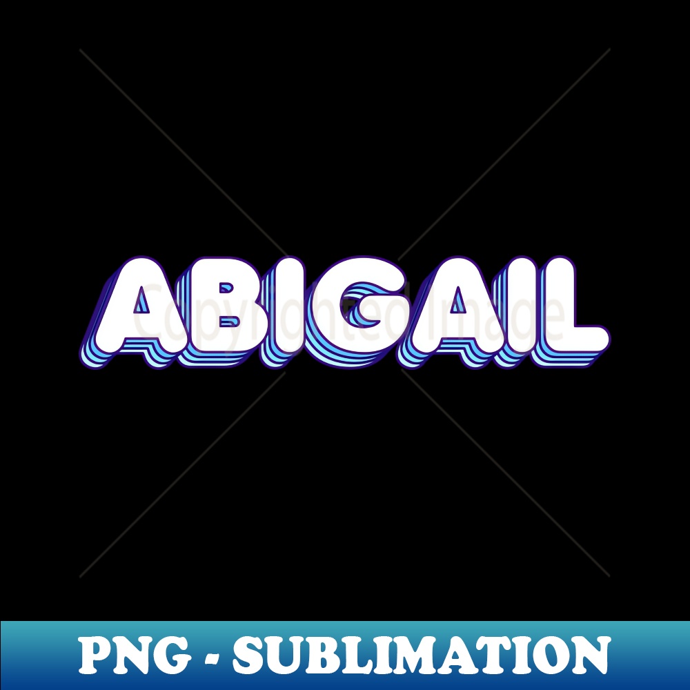 Blue Layers Abigail Name Label - Elegant Sublimation PNG Dow | Inspire ...