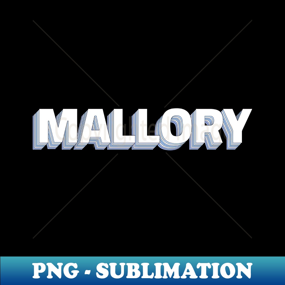 Mallory Name Blue Stacked - Decorative Sublimation PNG File | Inspire ...