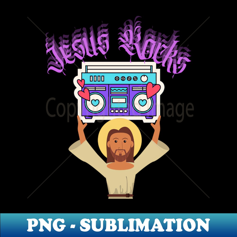 Jesus Rocks - Premium PNG Sublimation File - Transform Your | Inspire ...