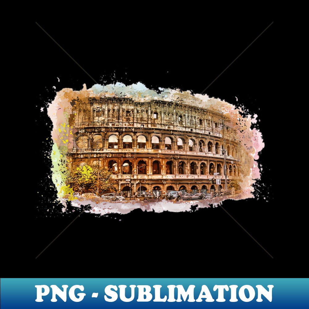 Rome Colosseum - PNG Transparent Sublimation File - Unleash - Inspire ...