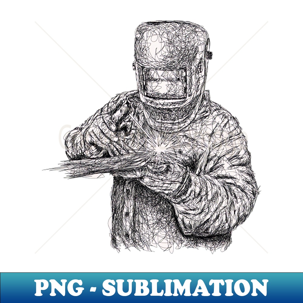 Welder drawing with scribble art - PNG Transparent Sublimati | Inspire ...