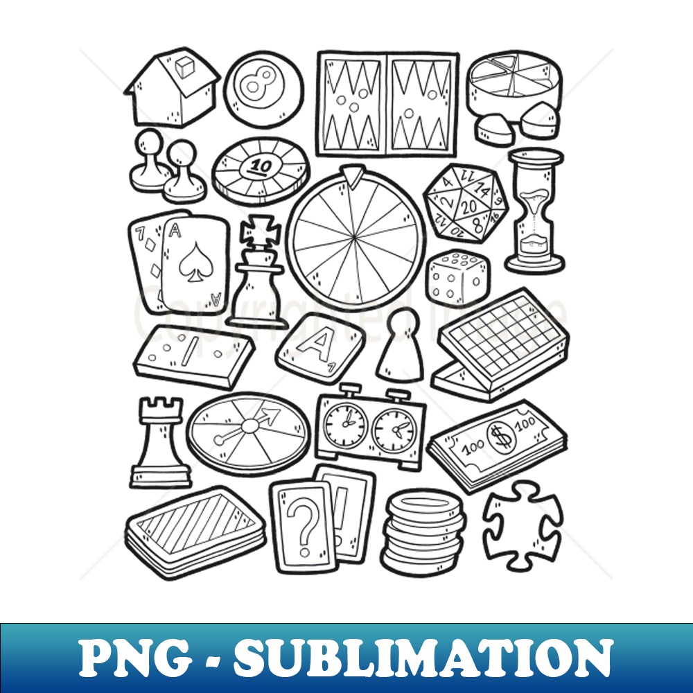 Board games and parlor games - PNG Sublimation Digital Downl | Inspire ...