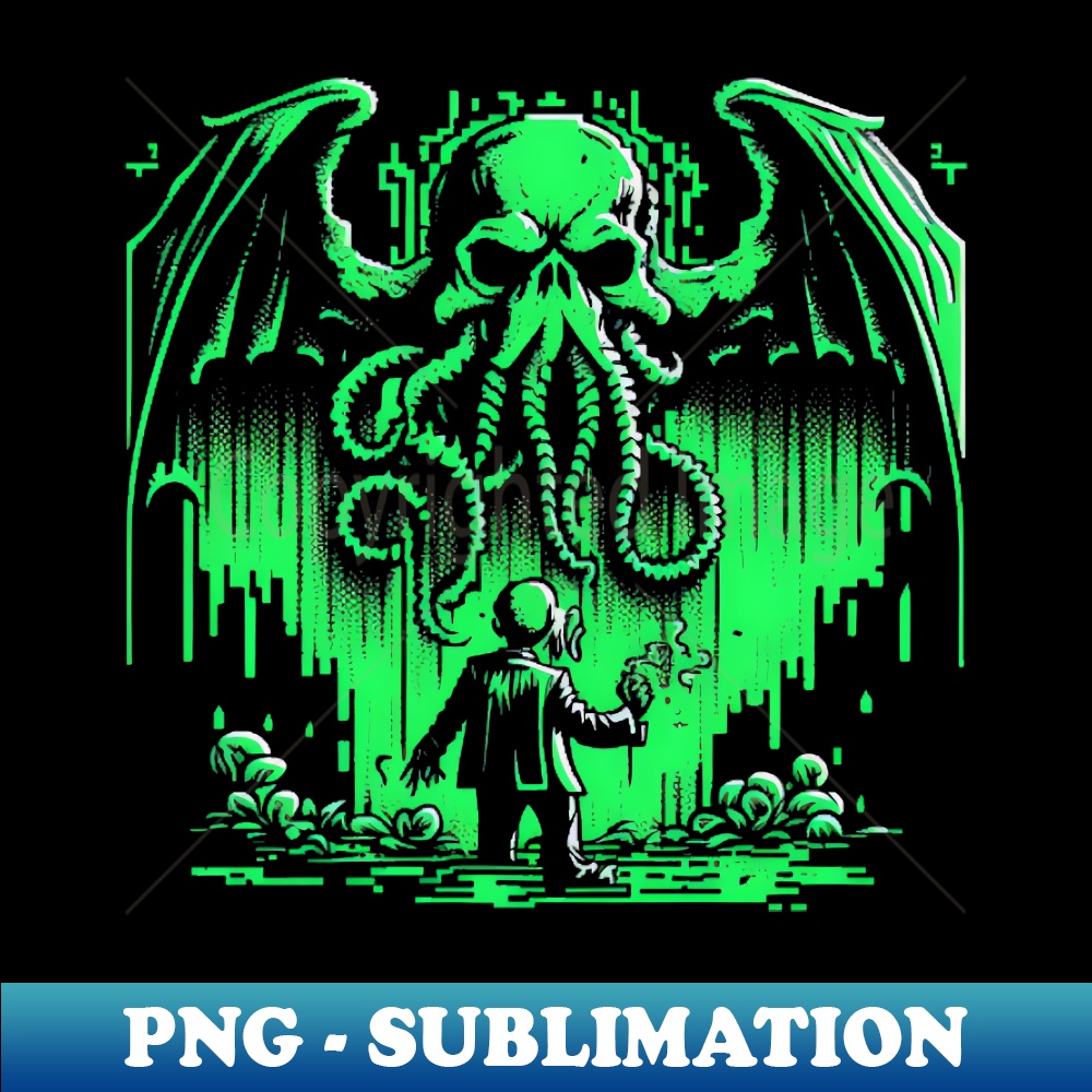 Cthulhu Pixel Art - Sublimation-Ready PNG File - Fashionable | Inspire ...