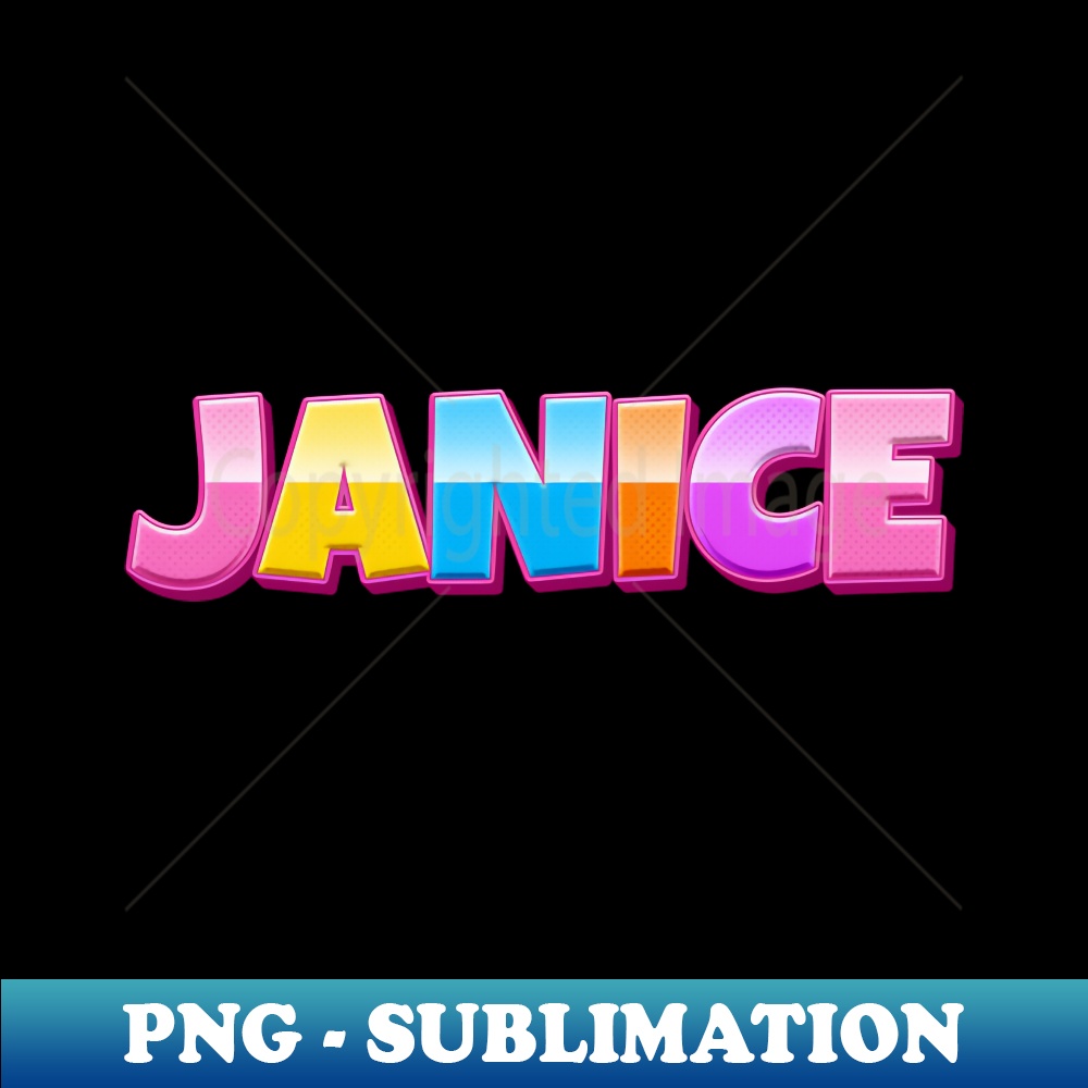 Rainbow Craft Janice Name - PNG Transparent Sublimation Desi | Inspire ...