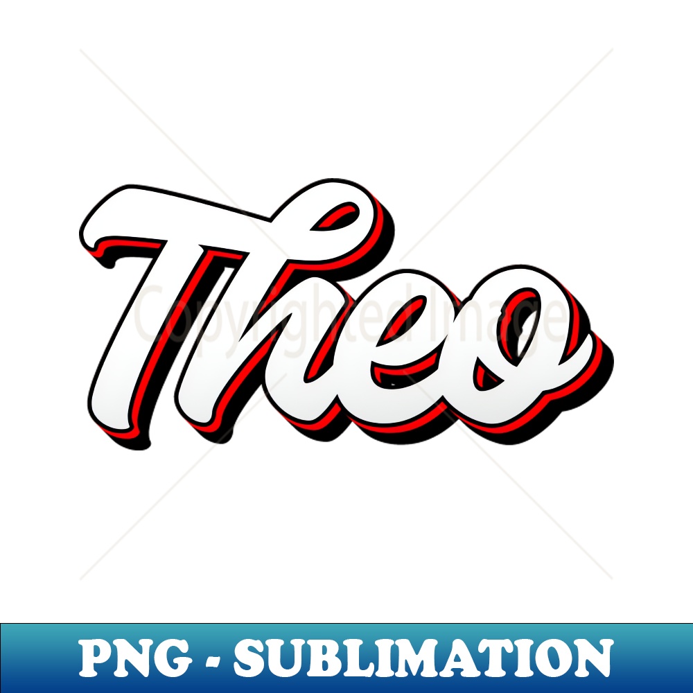 Theo name - cool 70s retro font - PNG Sublimation Digital Do | Inspire ...