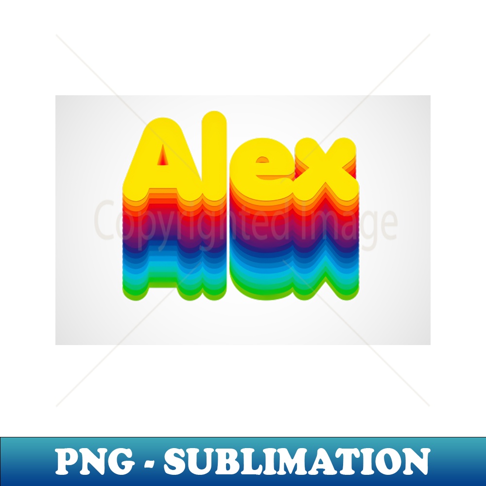 Rainbow Layers Alex Name Label - Special Edition Sublimation | Inspire ...