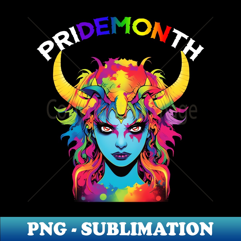 Pride Month Demon - PriDE MONth Demon - Digital Sublimation | Inspire Uplift