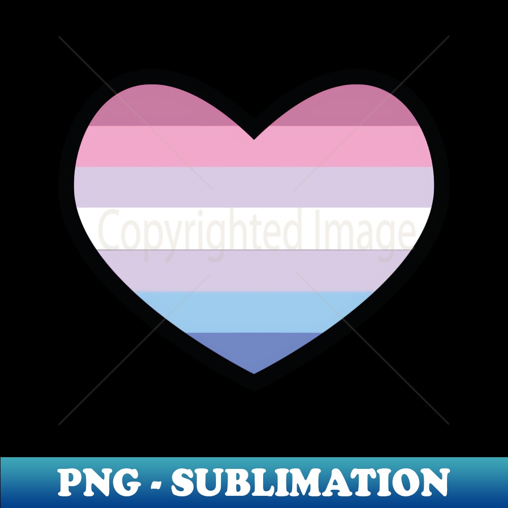 Bigender Flag Heart - Professional Sublimation Digital Downl | Inspire ...