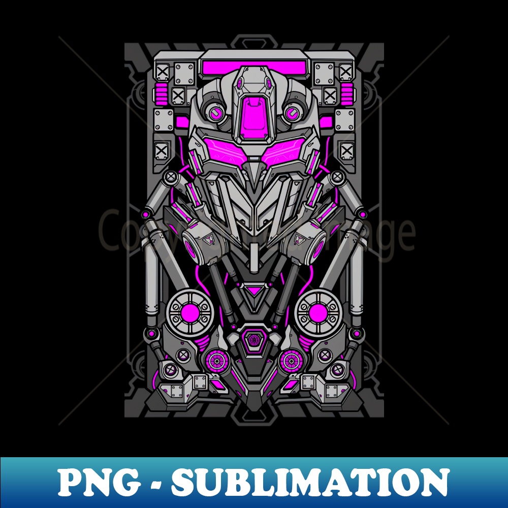 Mecha robot head shield card design - PNG Transparent Sublim - Inspire ...