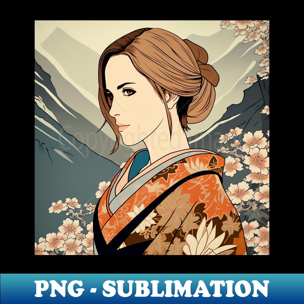 Emma Watson Ukiyo-E - Instant Sublimation Digital Download - - Inspire Uplift
